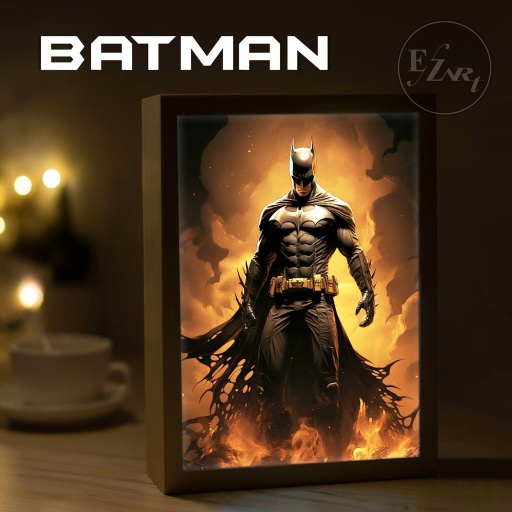 Jual Edisi Batman Robin Joker Bingkai Lampu LED Light Painting Art Bisa ...