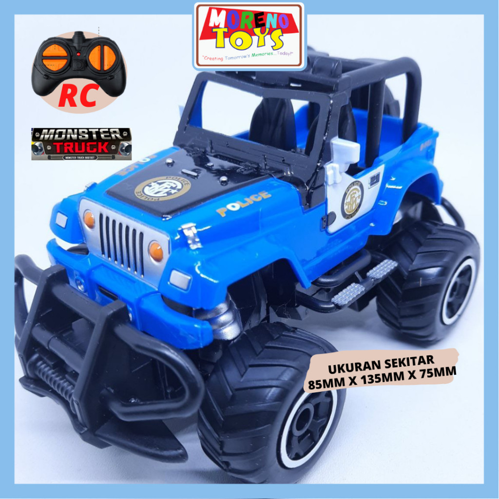 Jual Mainan mobil remote control Jeep Polisi bentuk Unik Rc Car Truck ...
