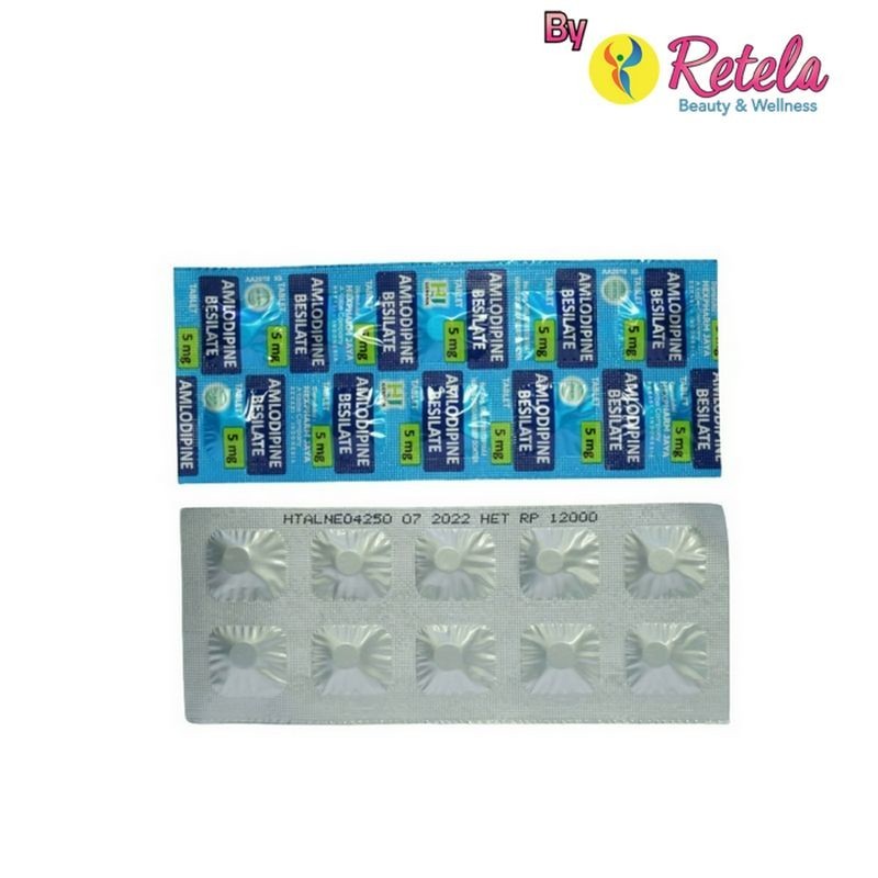 Jual Amlodipine 5 Mg 1 Strip 10 Tablet (Gen-HJ) | Shopee Indonesia