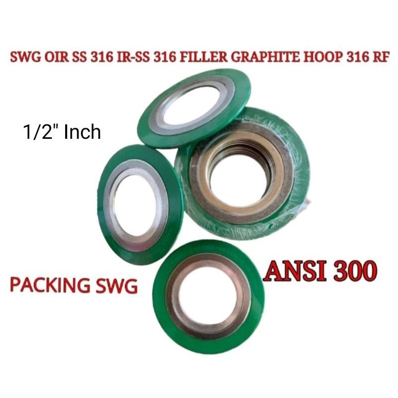 Jual SWG OIR SS 316 IR-SS 316 FILLER 1/2" inch GRAPHITE HOOP 316 RF ...