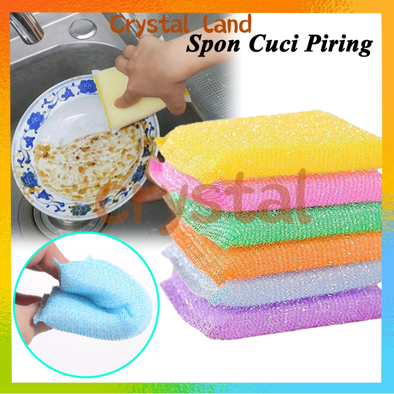 Jual Spon Cuci Piring Warna Warni / Alat Dishwashing Dapur Masak Busa ...
