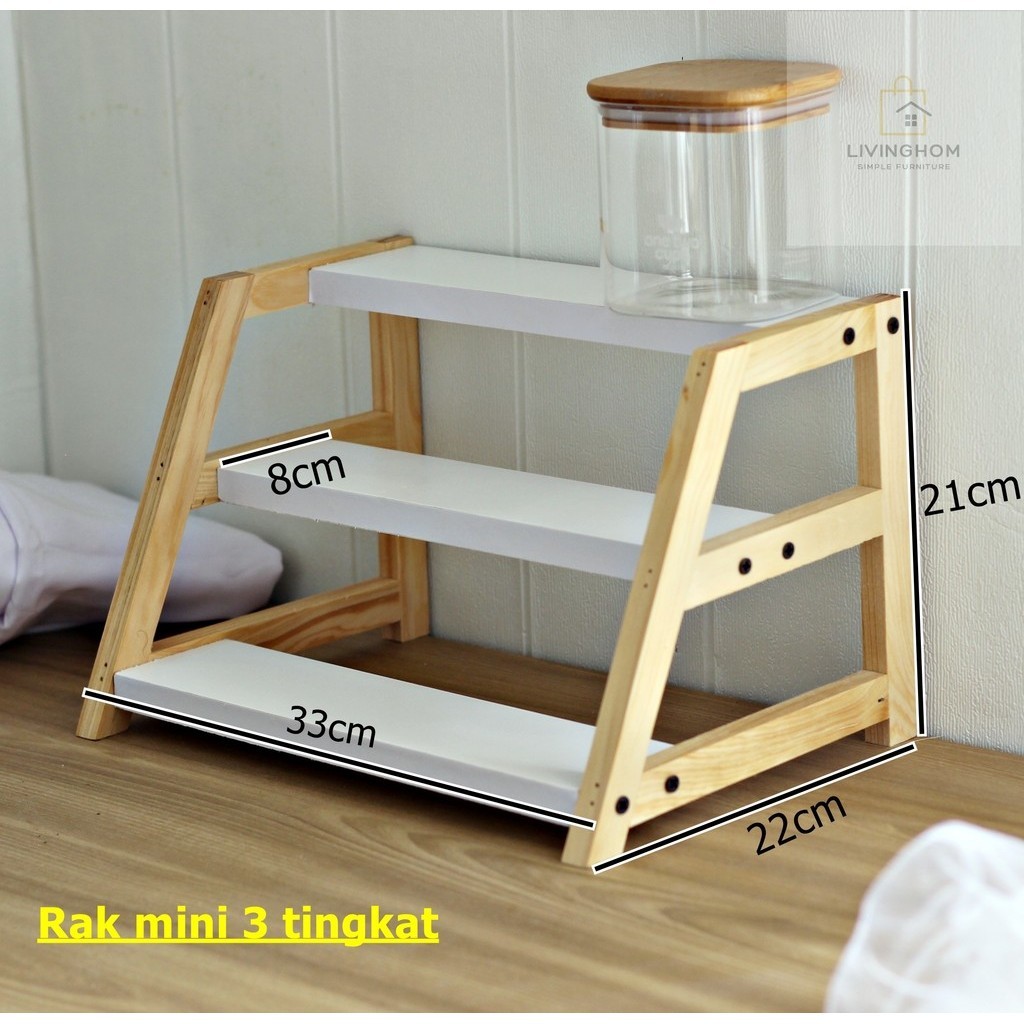 Jual Rak Dapur Mini Putih 3 Tingkat Aestetic | Rak Bumbu 3 Susun ...