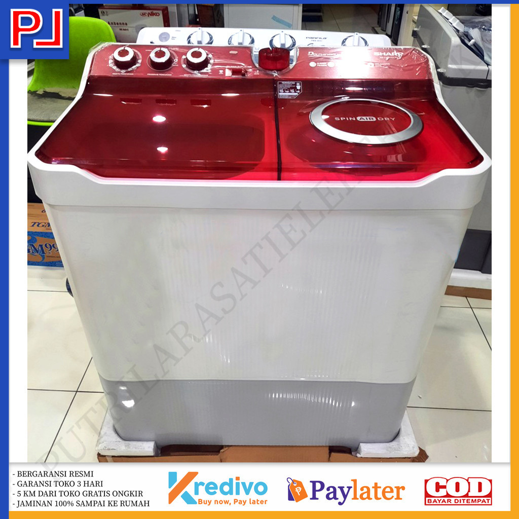 Jual MESIN CUCI 2 TABUNG SHARP KAPASITAS BESAR 12KG TYPE EST-1290 ...