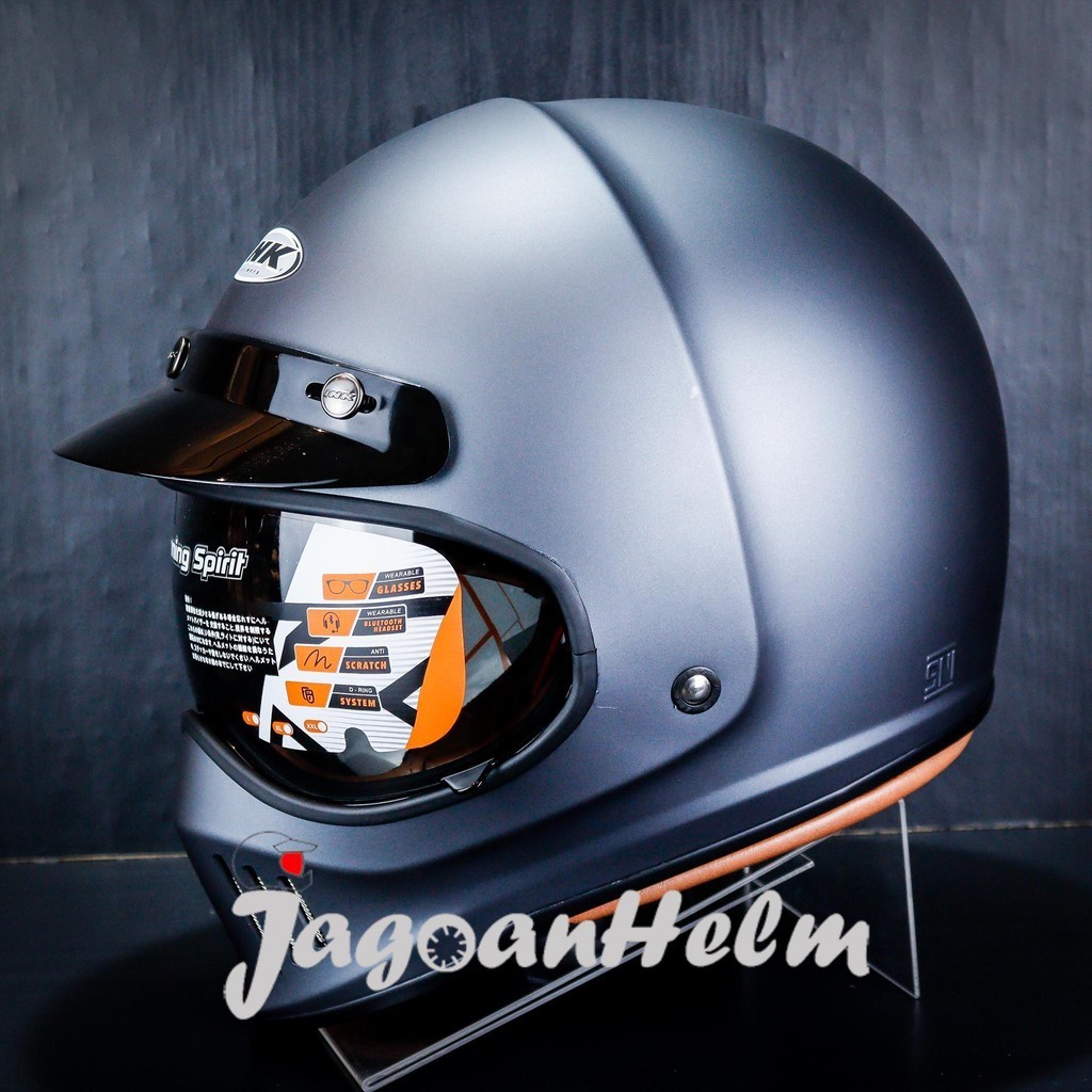 Jual INK HELM TROOPER SOLID | MATT ANTRHACITE | RETRO CLASSIC DDRIN ...