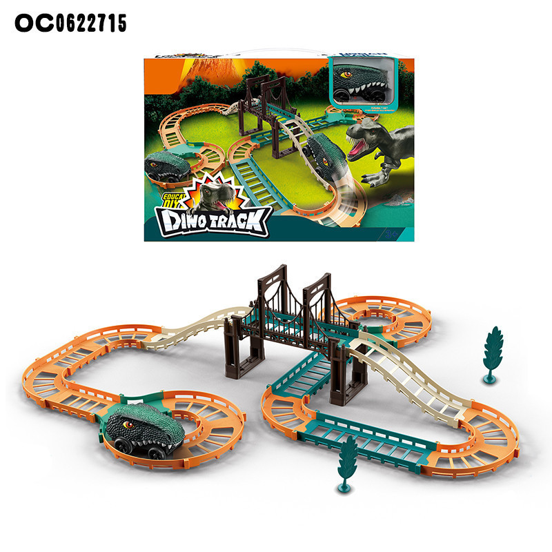 Jual Mainan DIY Set Track Mobil Dino Jalur Mobil Balap Dinosaurus ...