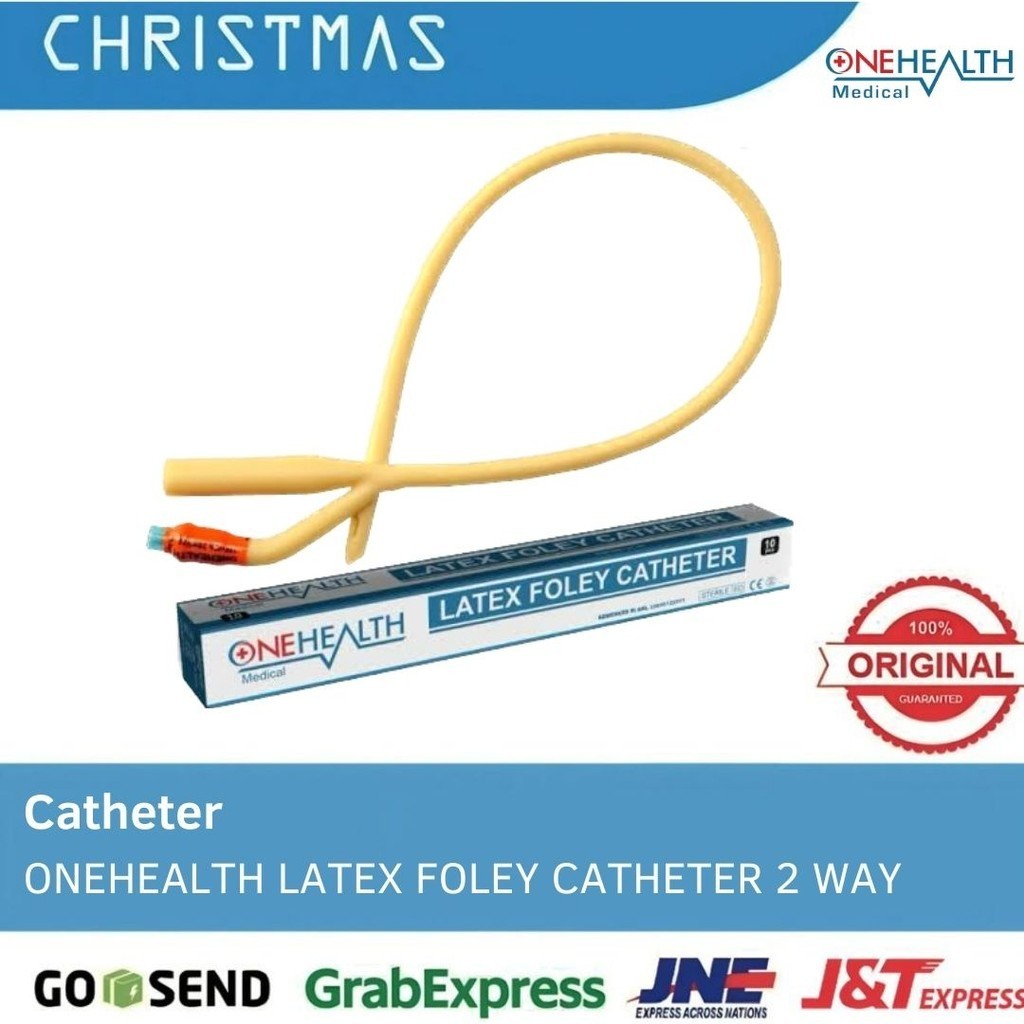Jual Onehealth Foley Catheter Latex 2 Way Kateter Selang Urine FR 6 16 ...