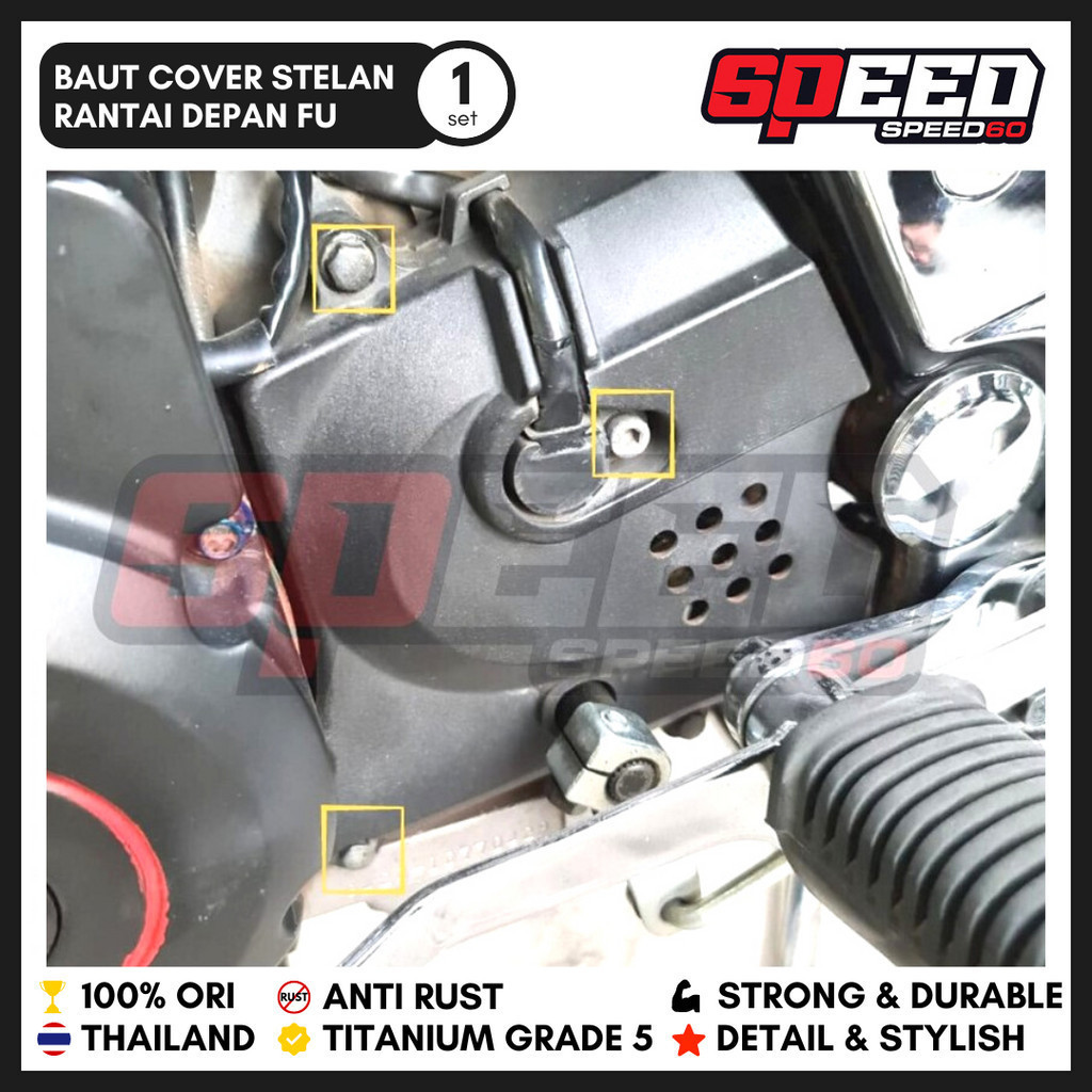 Jual Baut Cover Kover Stelan Setelan Rantai Satria Fu Baut Titanium ...