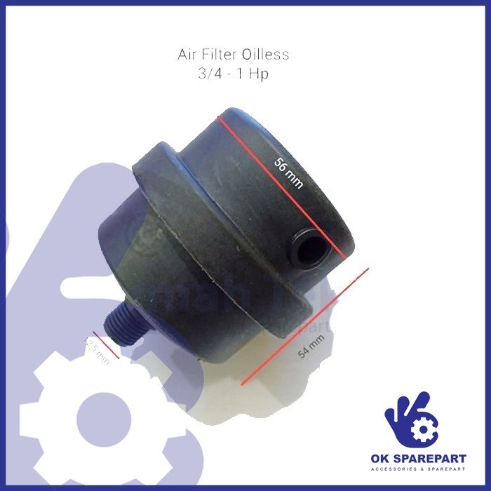 Jual Filter udara Kompresor angin Oilless 3/4 Hp dan 1 Hp | Shopee ...