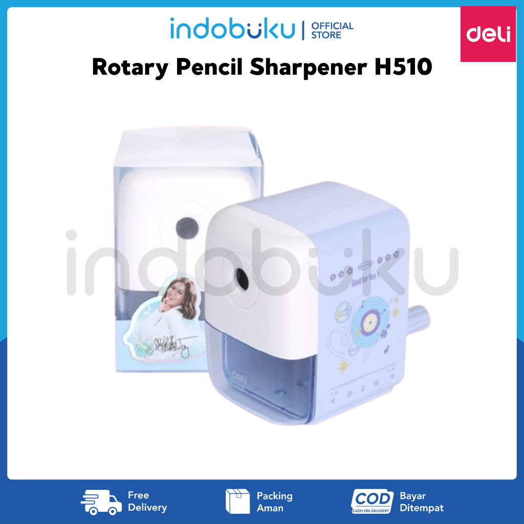 Jual Rotary Pencil Sharpener Deli H510 Rautan Pensil Putar Deli H510 ...