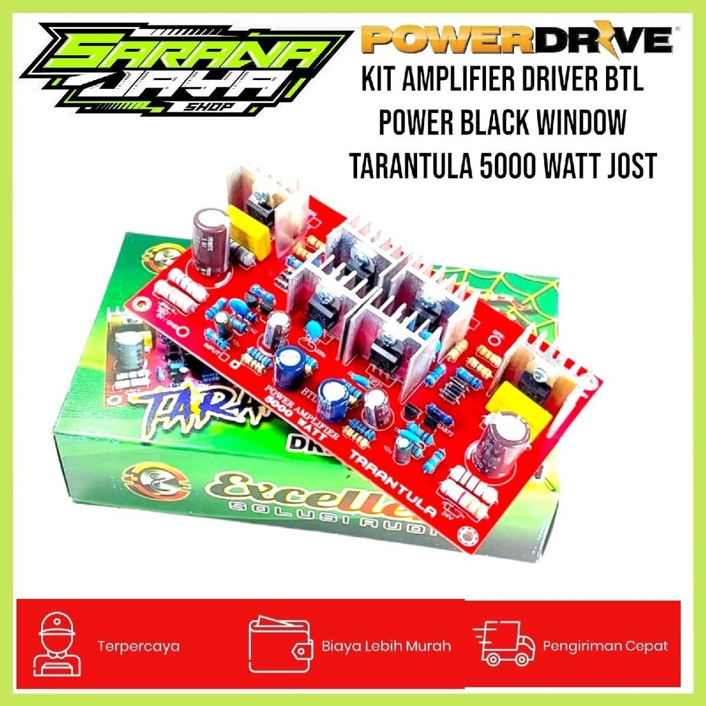 Jual KIT AMPLIFIER DRIVER BTL POWER BLACK WINDOW TARANTULA 5000 WATT ...