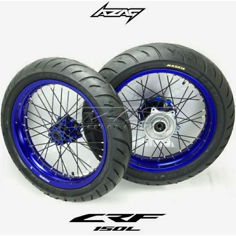Jual BAN SET CRF 150 L BAN MAXXIS 120/140 RING 17 300/350 HOLE 36 DEPAN ...