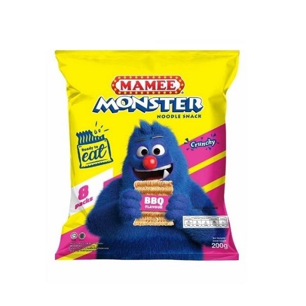 Jual MAMEE MONSTER NOODLE SNACK BBQ 8X25G | Shopee Indonesia
