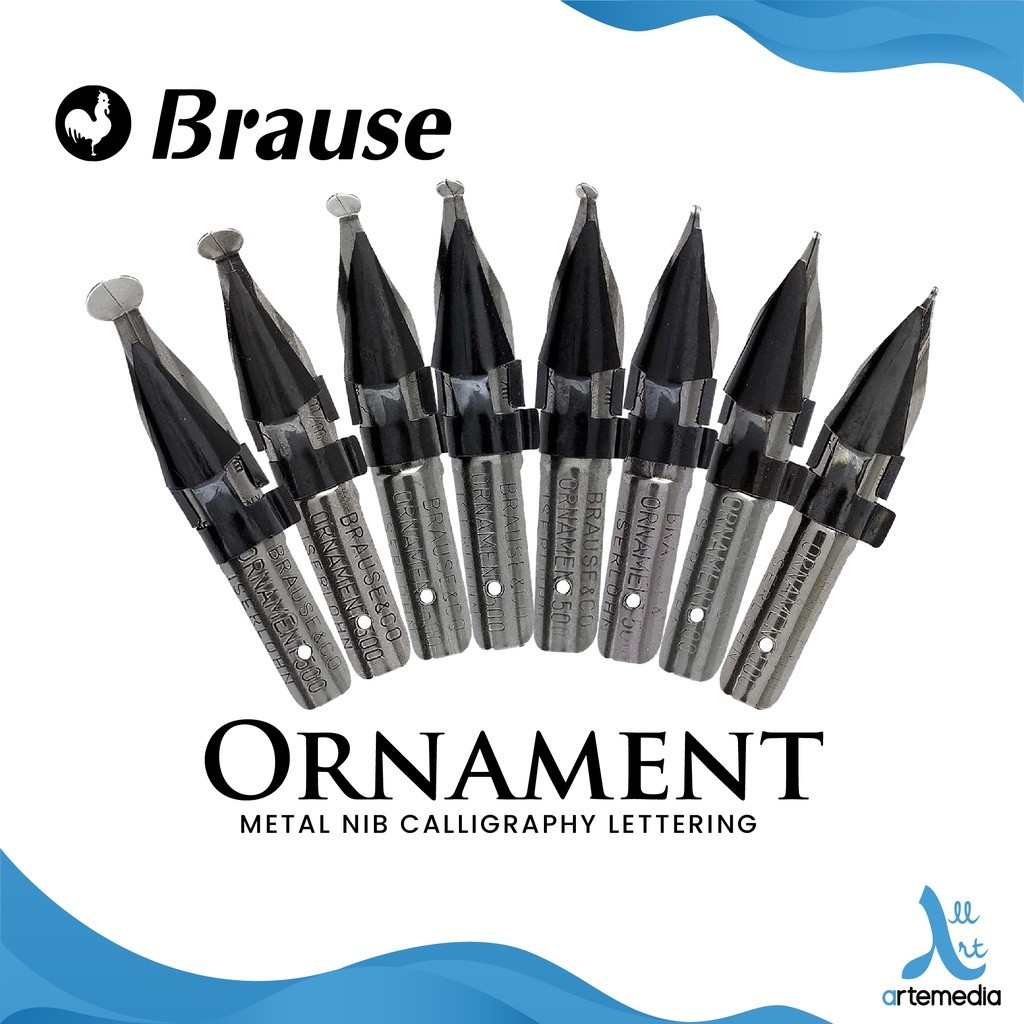 Jual Brause Ornament Metal Nib Calligraphy Lettering Mata Pena ...