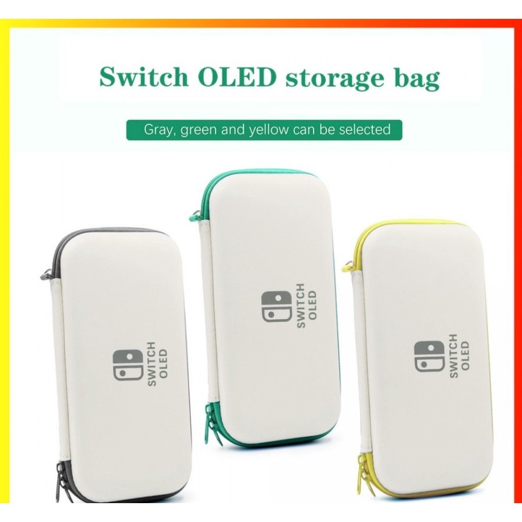 Jual Nintendo Switch OLED White Grey Pouch Travel Case Bag Tas Storage ...