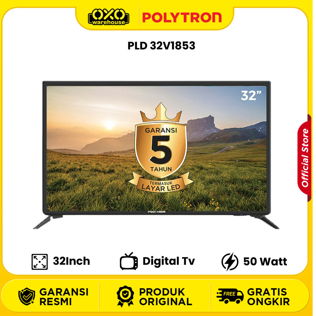 Jual Polytron LED TV PLD 32V1853 Digital 32 Inch Garansi Resmi | Shopee Indonesia