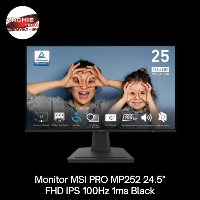Jual Monitor MSI PRO MP252 24.5 FHD IPS 100Hz 1ms Black | Shopee Indonesia