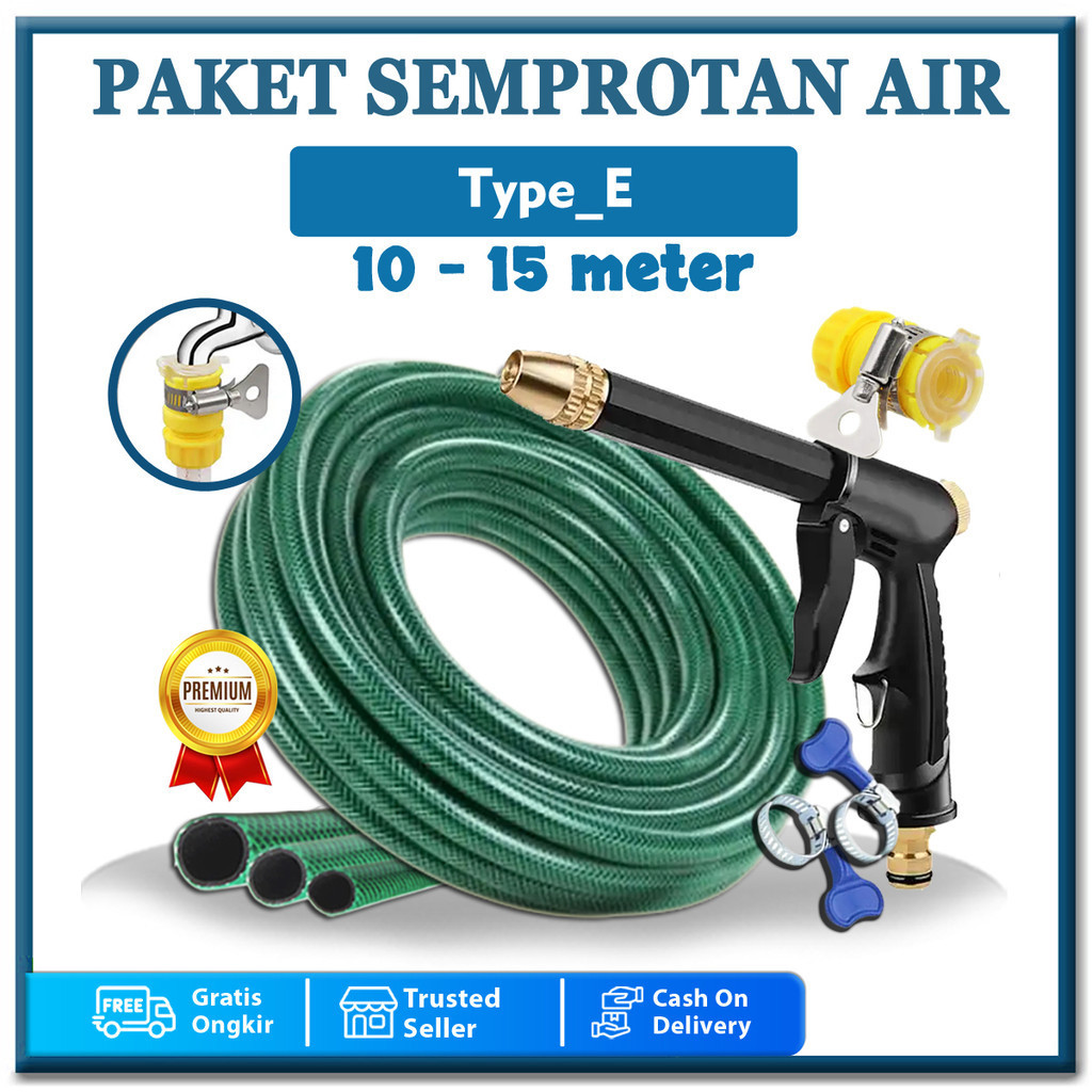 Jual 1 SET PAKET KEPALA JET SPRAY SEMPROTAN SELANG AIR HIJAU ANTI LUMUT ...