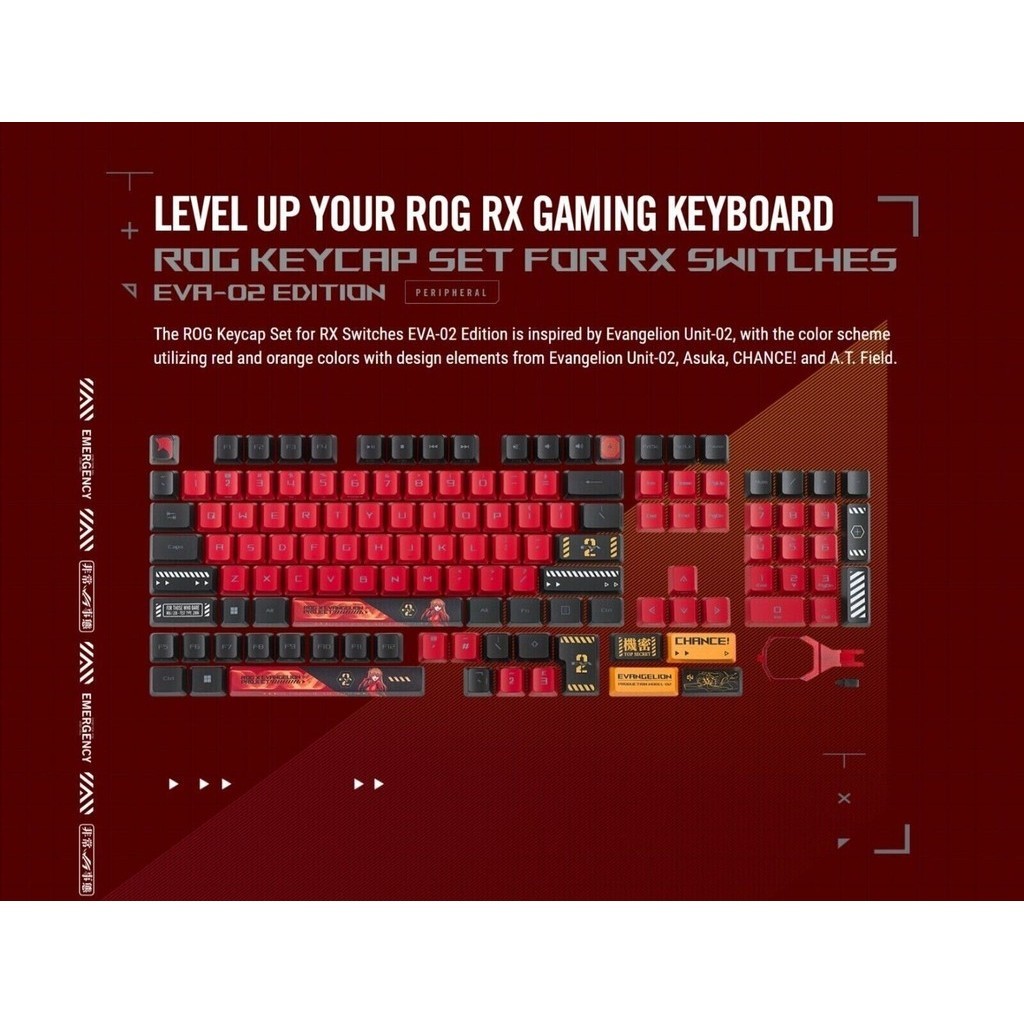 Jual ASUS ROG KEYCAP SET FOR RX SWITCHES EVA-02 EDITION | Shopee Indonesia