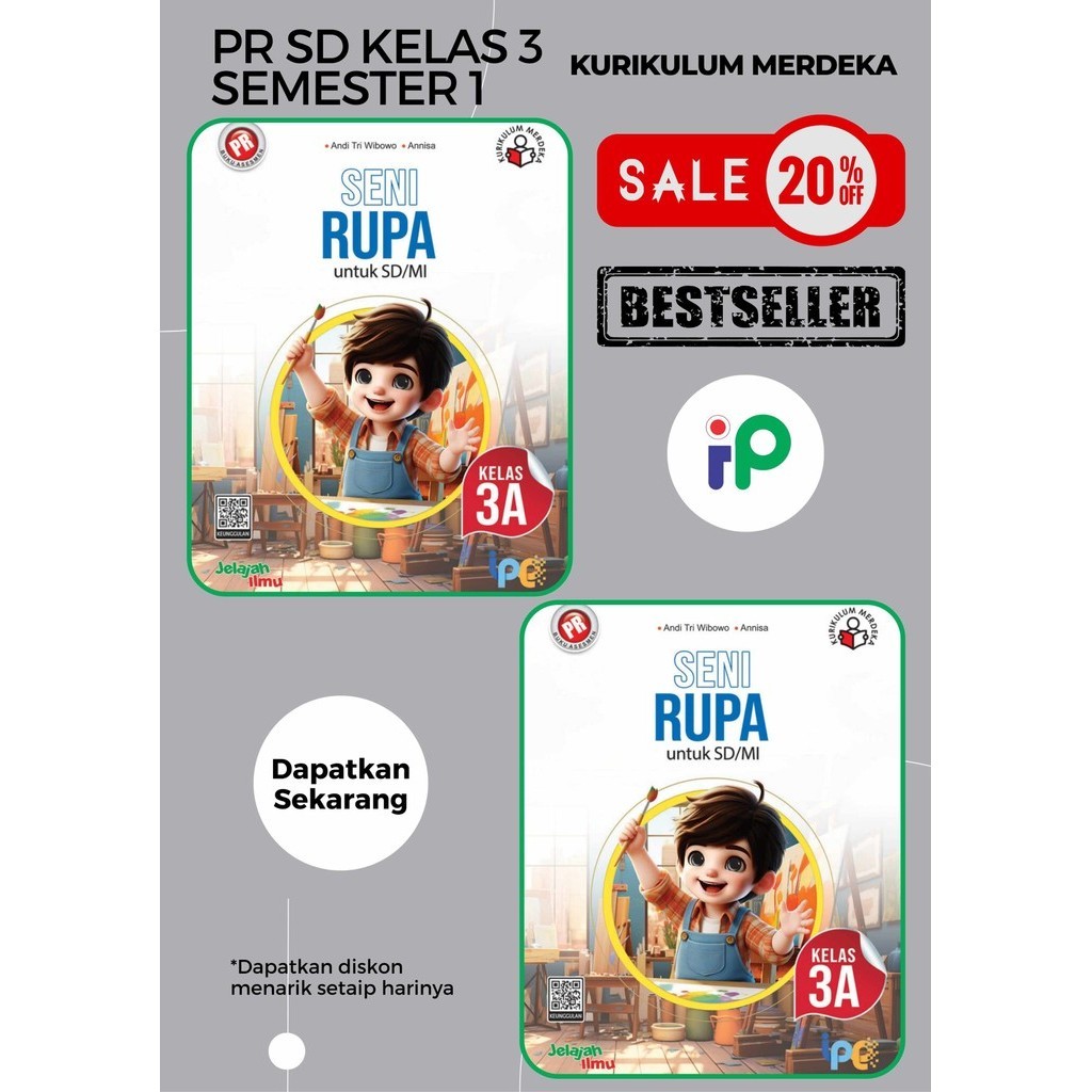 Jual Buku Pr/Lks Kurmer Seni Rupa Kelas 3/III SD/MI Semester 1 Kurikulum Merdeka Intan pariwara ...