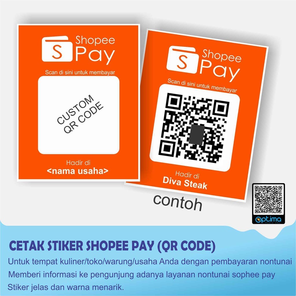 Jual CETAK STIKER SOPIPAY DAN QR CODE | Shopee Indonesia