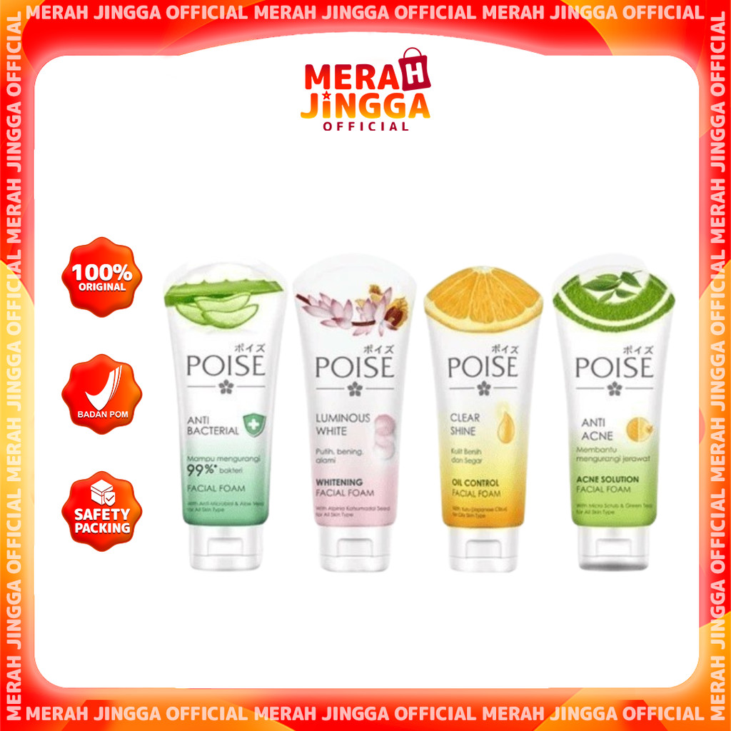 Jual Poise Facial Foam Tube 100gr | Merah Jingga Official | Shopee ...