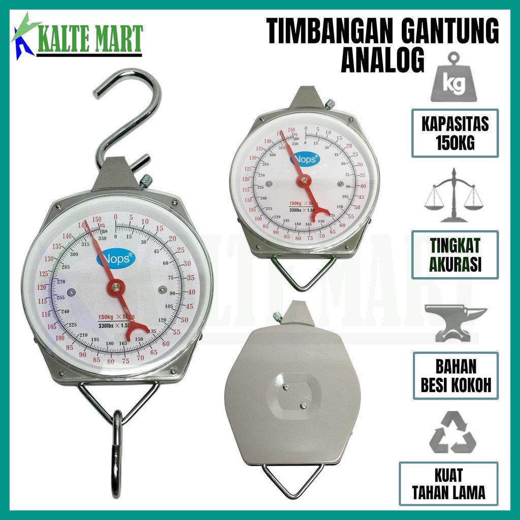 Jual Hanging Scale Analog 150kg 200kg Timbangan Gantung Jarum Manual ...