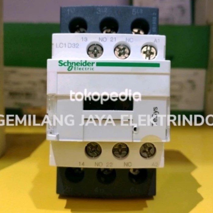 Jual KONTAKTOR SCHNEIDER LC1D32M7 220V 3P 32A AC3 1NO 1NC 15KW ORIGINAL NEW | Shopee Indonesia