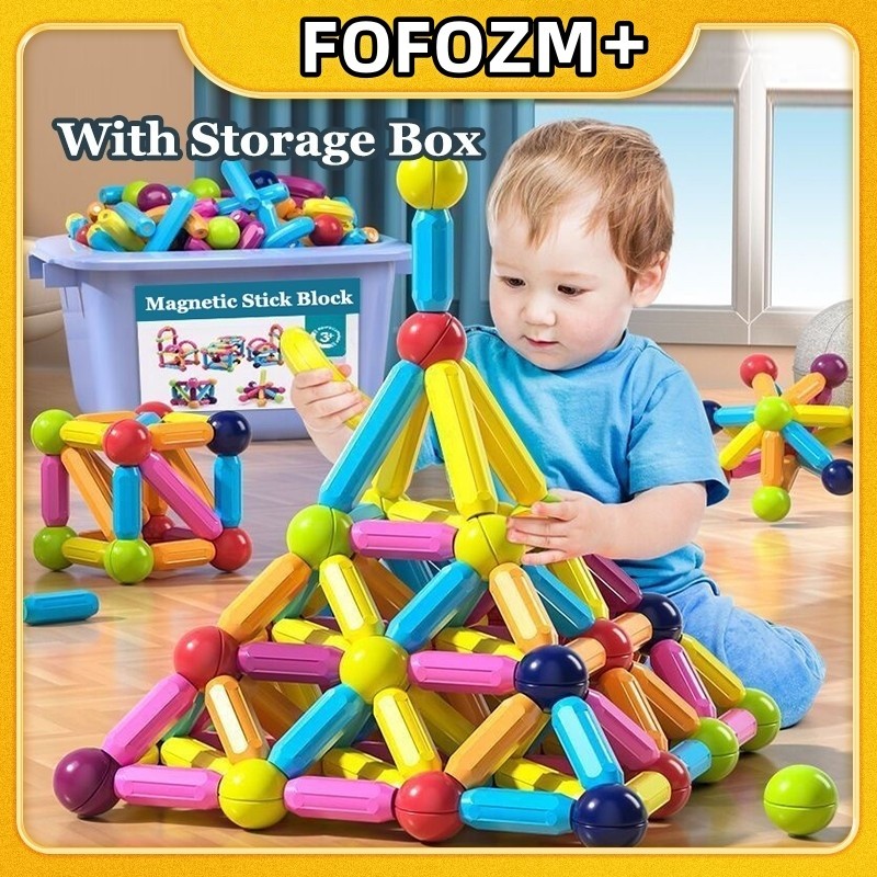 Jual 【Instant】130Pcs Blok Bangunan Batang Magnetik Magnet Stick ...
