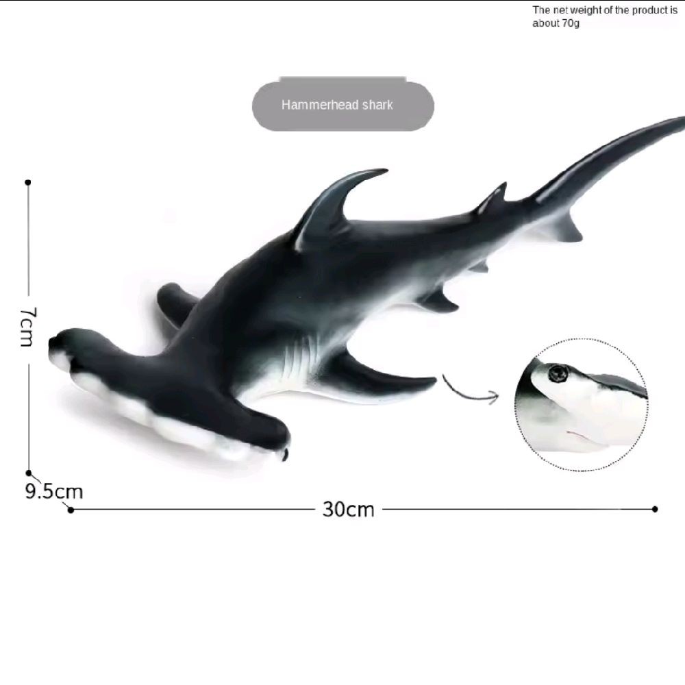 Jual Mainan Ikan Hiu Martil / Hammer Shark / Simulasi Sea World Figurin ...
