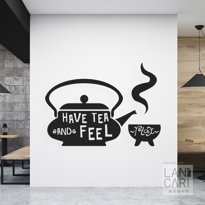 Jual Stiker Cutting Have Tea Teh Shop Sticker Dinding Kaca | Shopee ...