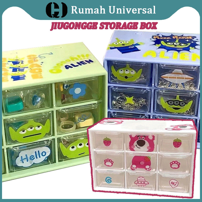 Jual Kotak Laci Mini / Jiugongge Storage Box / Kotak Penyimpanan ...