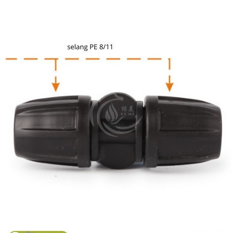 Jual Konektor Joiner Selang PE 8 x 11 mm ( 5/16 ) Tipe Lock Nepel ...