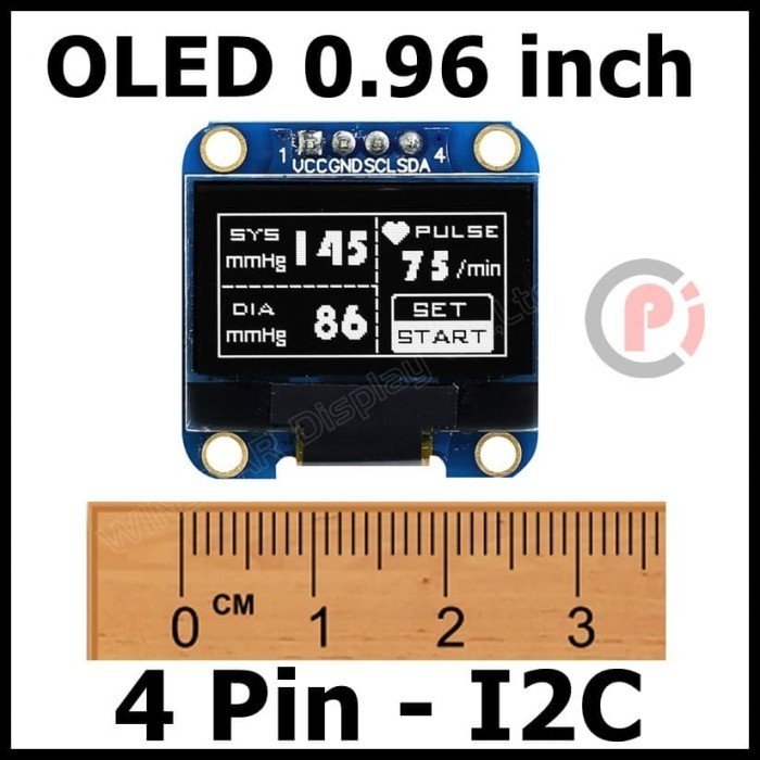 Jual OLED 0.96 inch 4 Pin I2C IIC LCD 128x64 0.96" Display White Putih ...