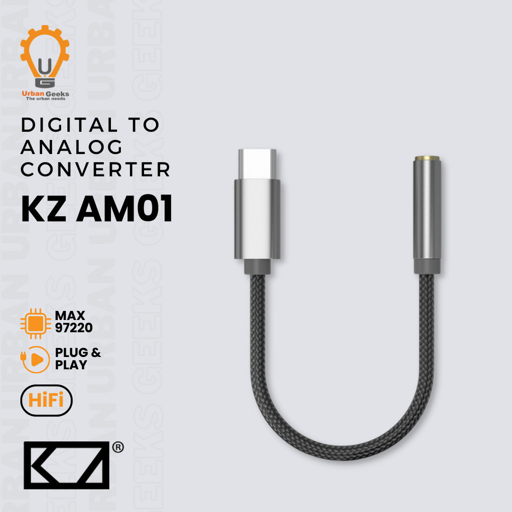 Jual KZ AM01 Portable Decoding Amplifier DAC Type C to Jack 3.5mm ...