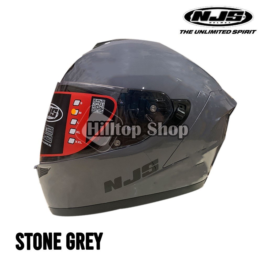 Jual Helm NJS ZX-1 Solid Full Face DV Helmet | Shopee Indonesia