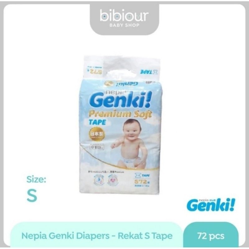 Jual Nepia Genki Diapers - Rekat S Tape 72 | Shopee Indonesia