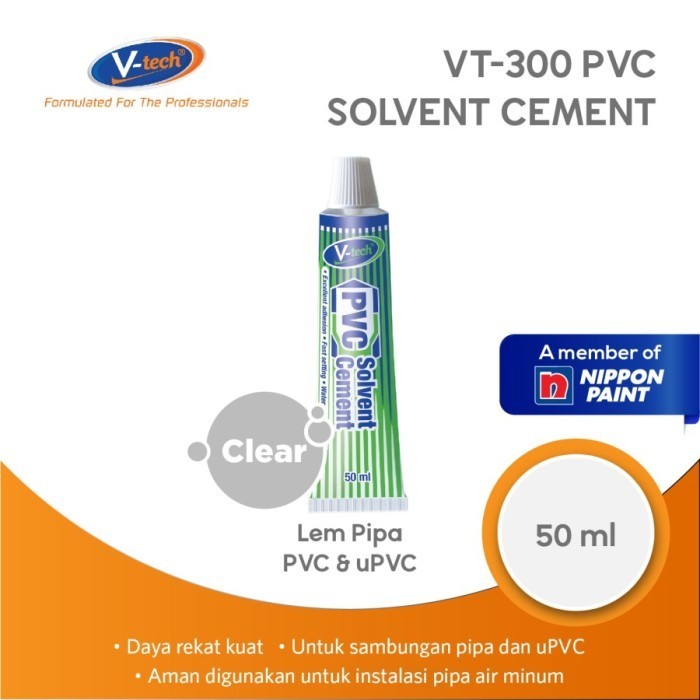 Jual Lem Pipa PVC dan UPVC VT-300 PVC Solvent Cement Nippon 50ml dan 500ml | Shopee Indonesia