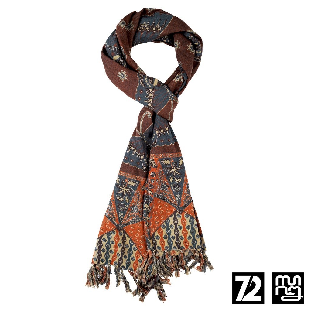 Jual SYAL BATIK SCARFT Premium Motif Kupu Warna Orange 723812 Cap 72 ...