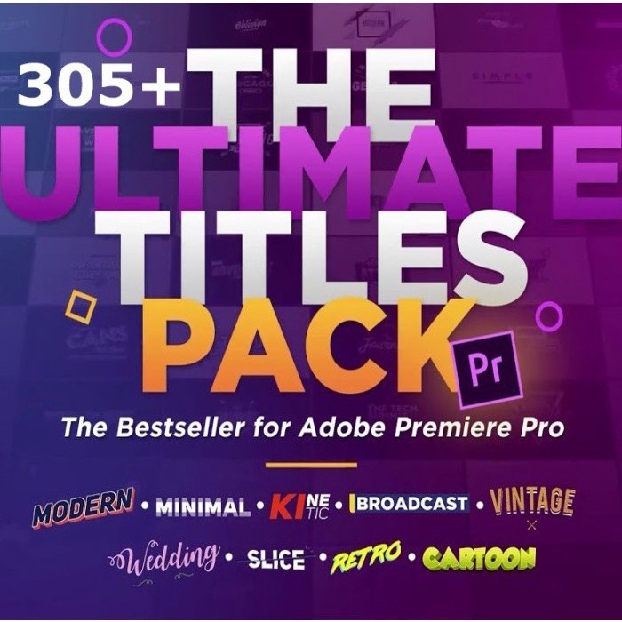 Jual 305 Titles Pack Premiere Pro, After Effect Templates Ultimate ...