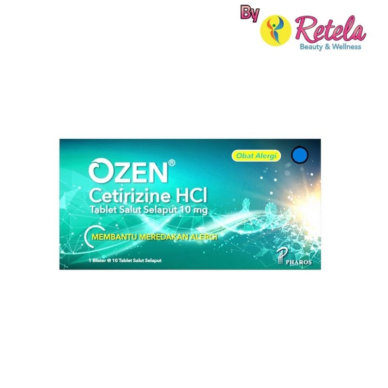 Jual Ozen 10mg Blister 10 Tablet/Cetirizine/Anti Histamine/Anti Alergi ...