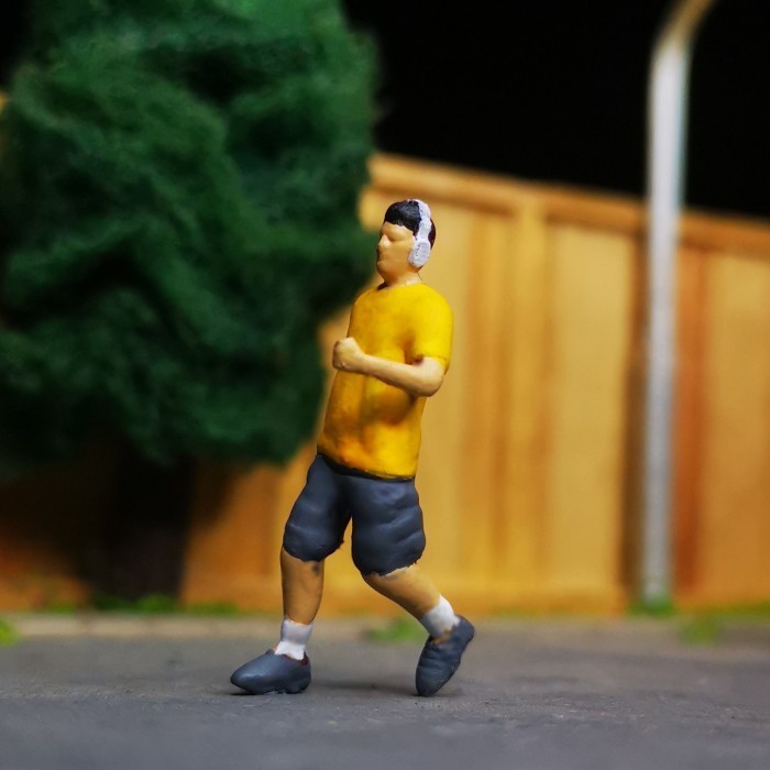 Jual Miniatur Figure Skala 64 Pria Jogging Lari Maket Diorama Diecast ...