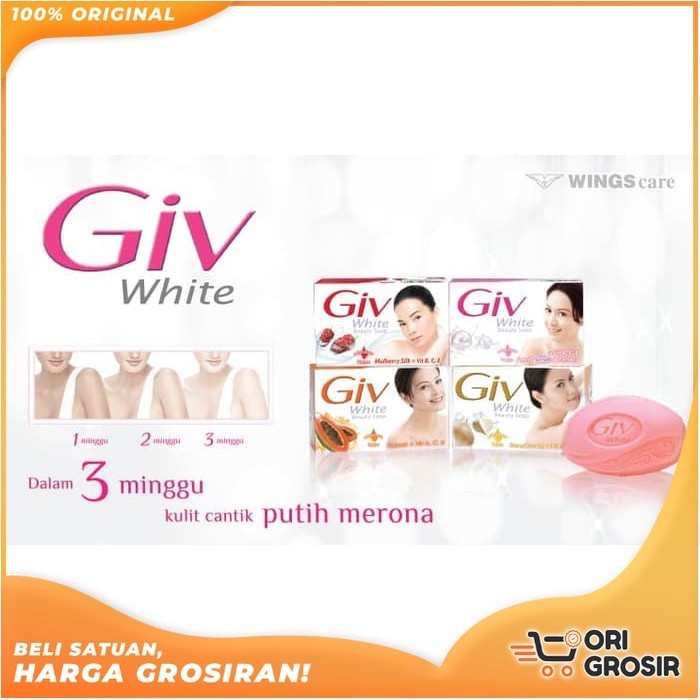 Jual ORI Grosir GIV WHITE SKIN CARE BAR SOAP - Sabun Mandi Batang GIV - GIV White Skin Care Soap ...
