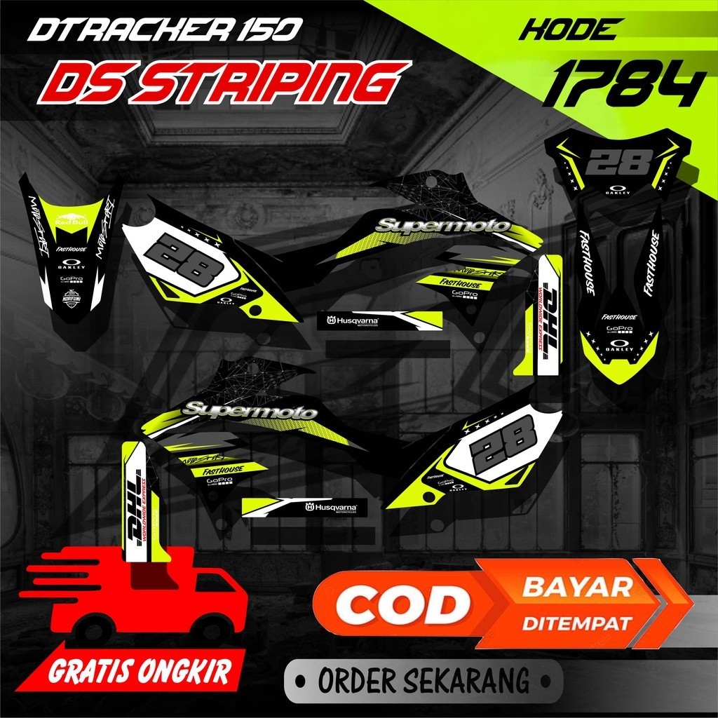 Jual 1784 Sticker Striping Motor DTRACKER 150 List Variasi Desain Keren ...