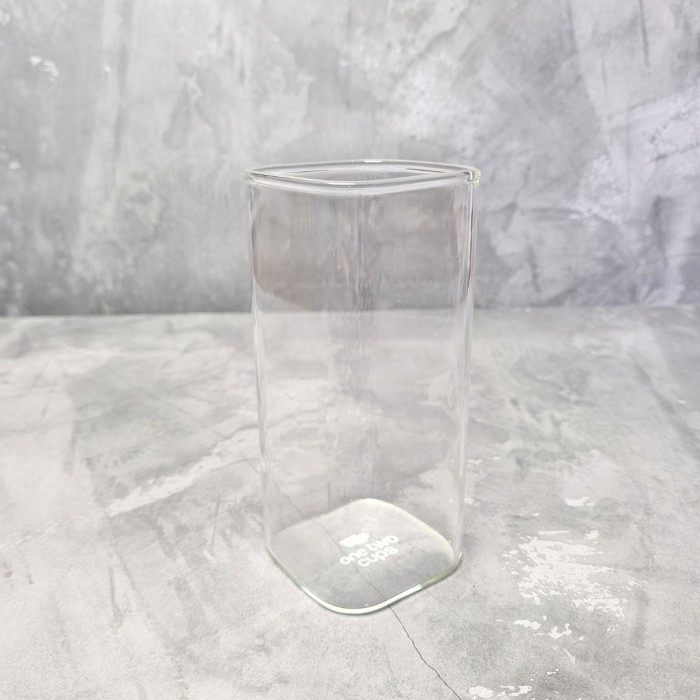 Jual Gelas Kaca Kotak Borosilicate One Two Cups 370ml | Shopee Indonesia