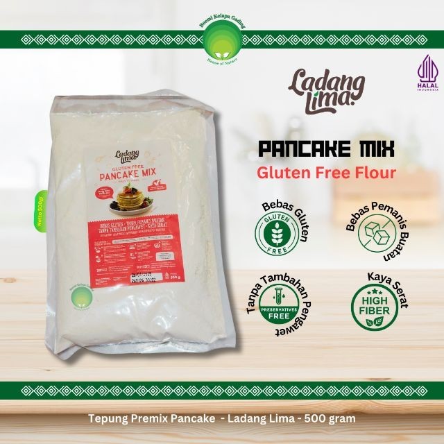 Jual Tepung Premix Pancake Mix Siap Pakai Gluten Free Flour 500 gram ...