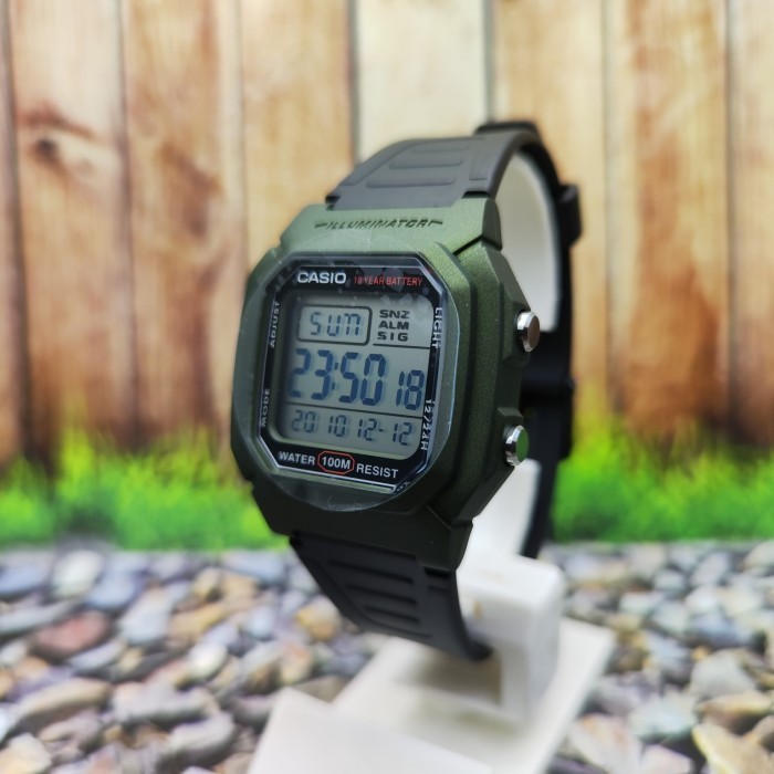 Jual TNKSYU - READY STOCK Jam Tangan Pria CASIO Tali Karet Hitam W-800H-1B W800H-1B Original - W ...
