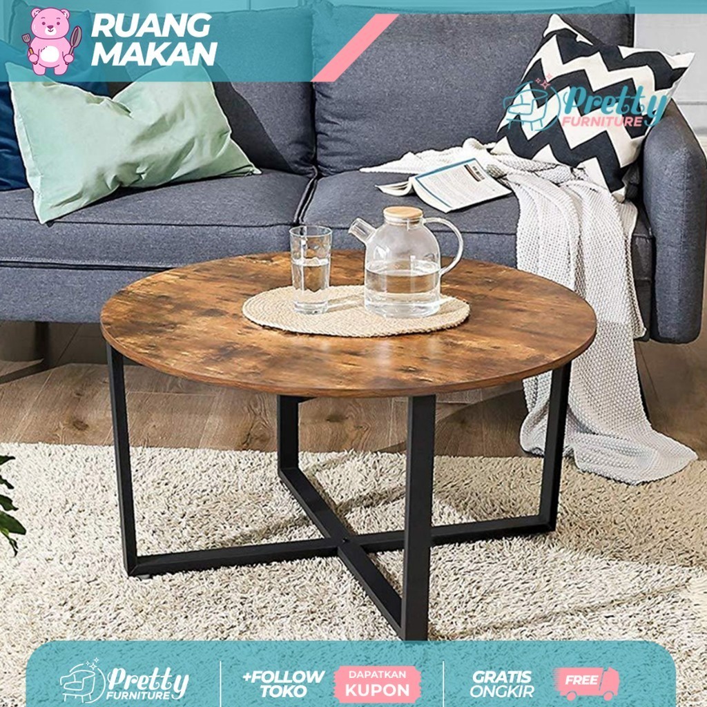 Jual Meja Bulat Minimalis / Coffee Table / Meja sudut / Meja makan ...
