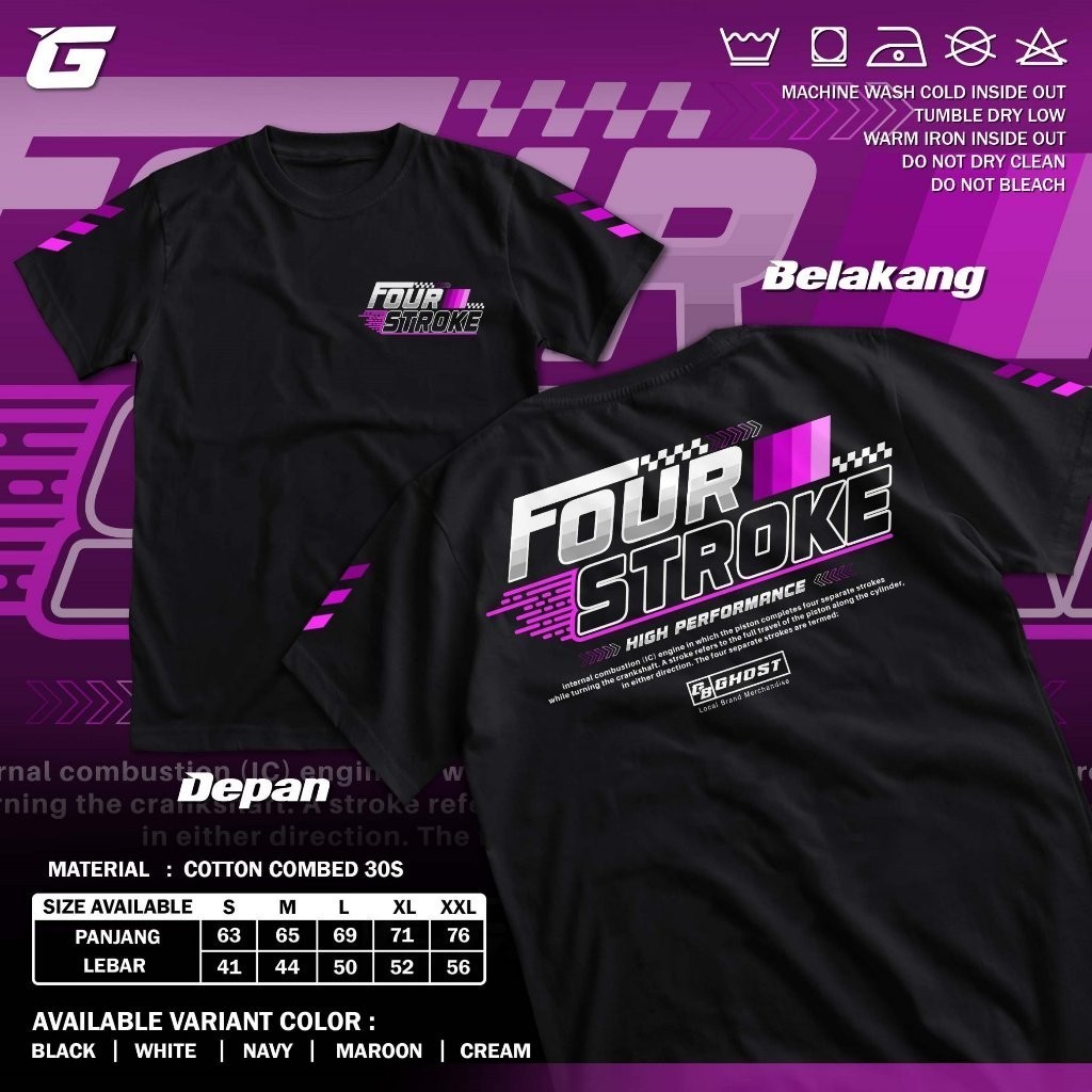 Jual Kaos Racing 4 Stroke Engine High Performance Four Stroke Baju Distro Motor 4 Tak Herex T ...