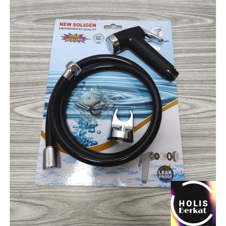 Jual Jet Shower Toilet WC BLACK HITAM Shower Bidet Cebok SOLIGEN 1 SET | Shopee Indonesia