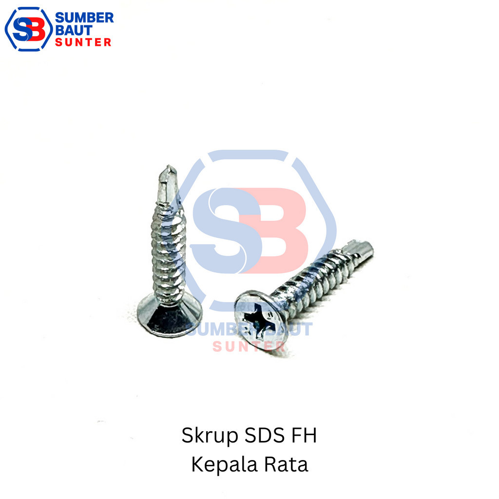 Jual SDS FH 8x19 Skrup Roofing Flat Head Self Drilling Screw | Shopee ...